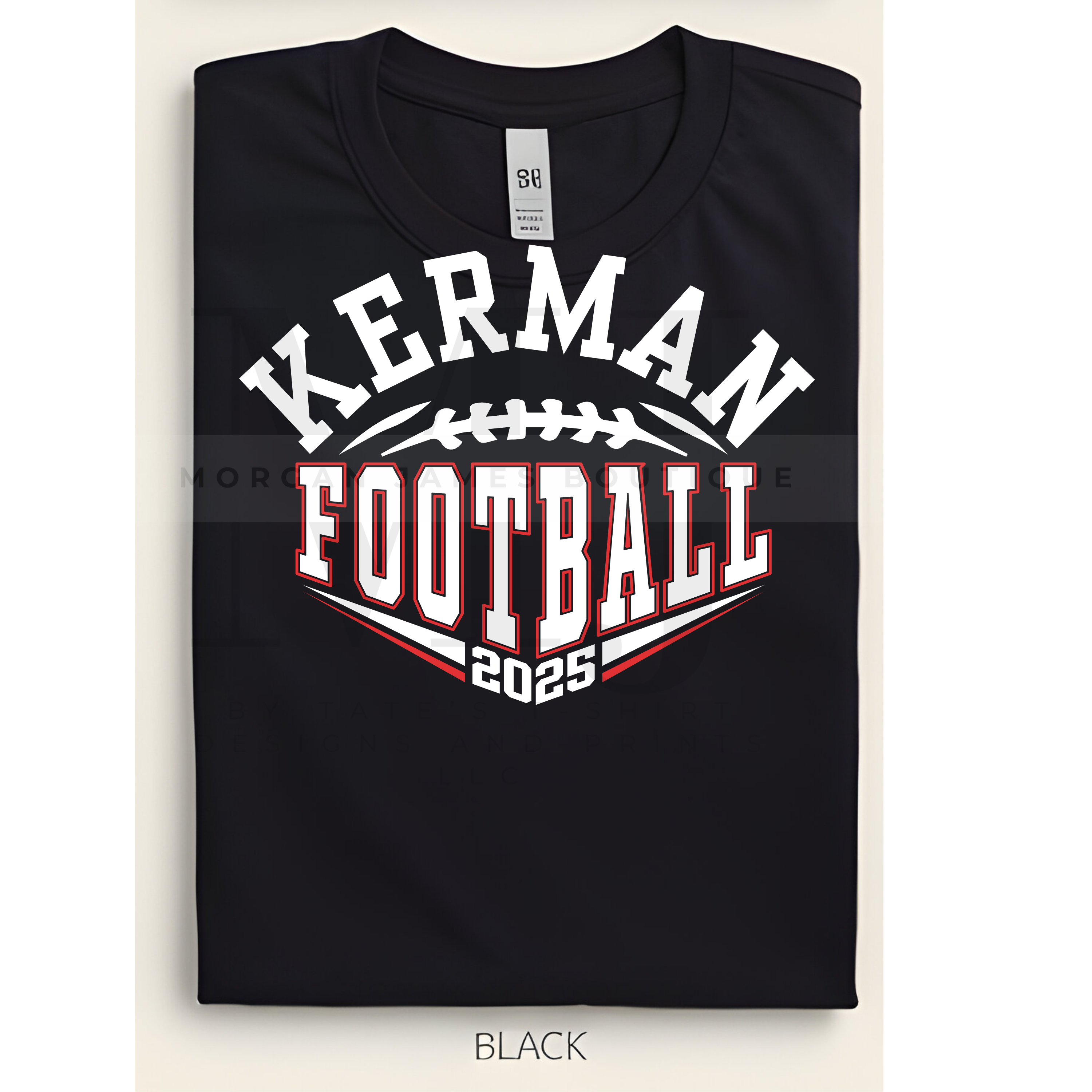 Kerman Football T-shirt – Morgan James Boutique By Tates Designs and Prints